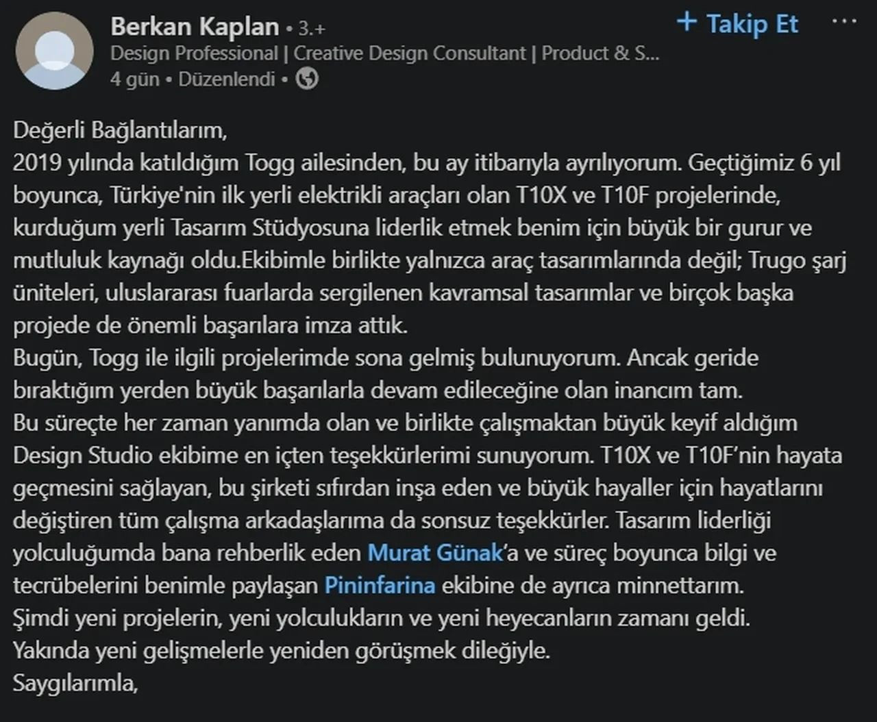 BERKAN KAPLAN KİMDİR? BERK KAPLAN TOGG’DAN NEDEN AYRILDI?